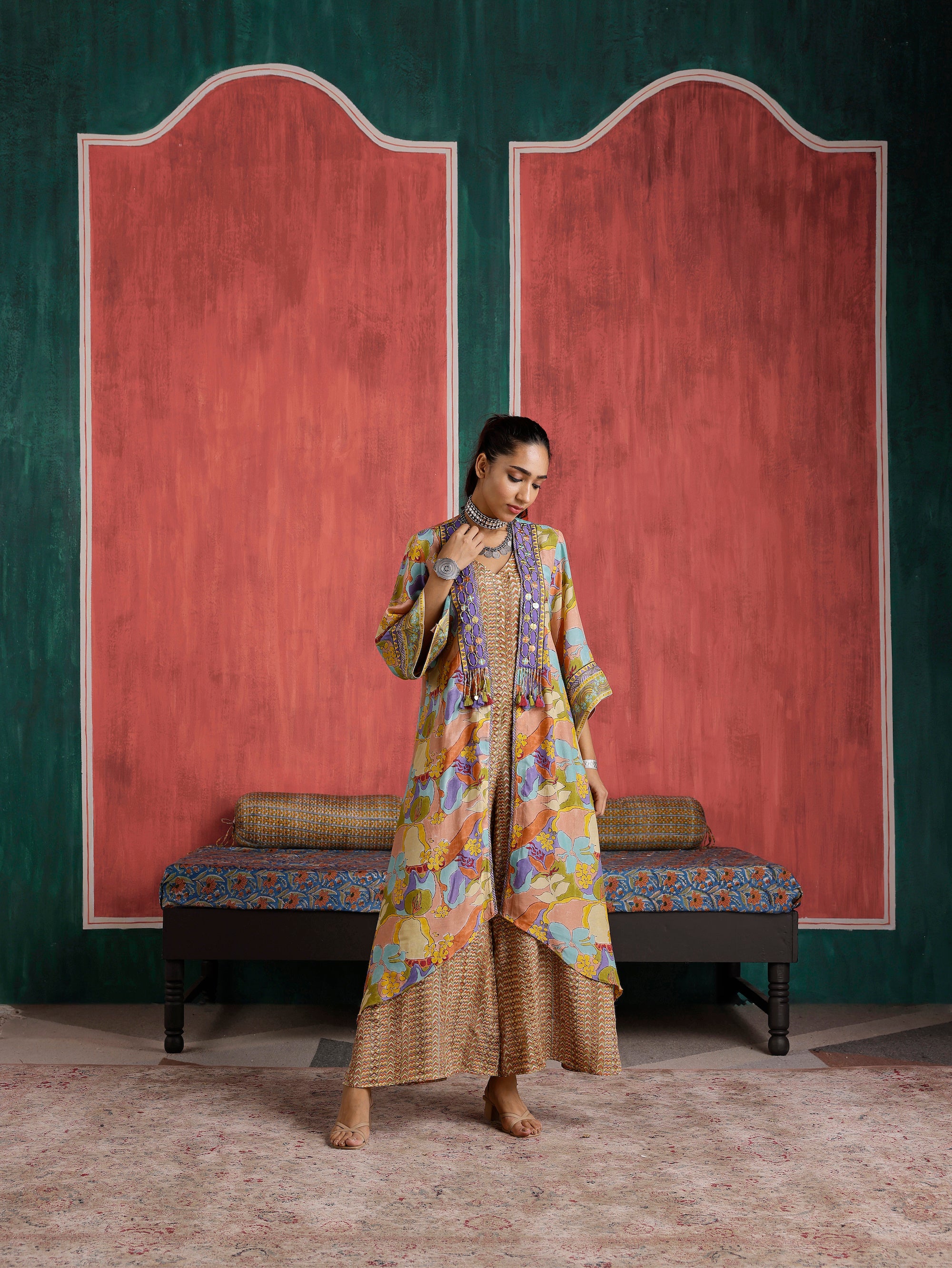 Zara Jumpsuit with Cape – Tasha India