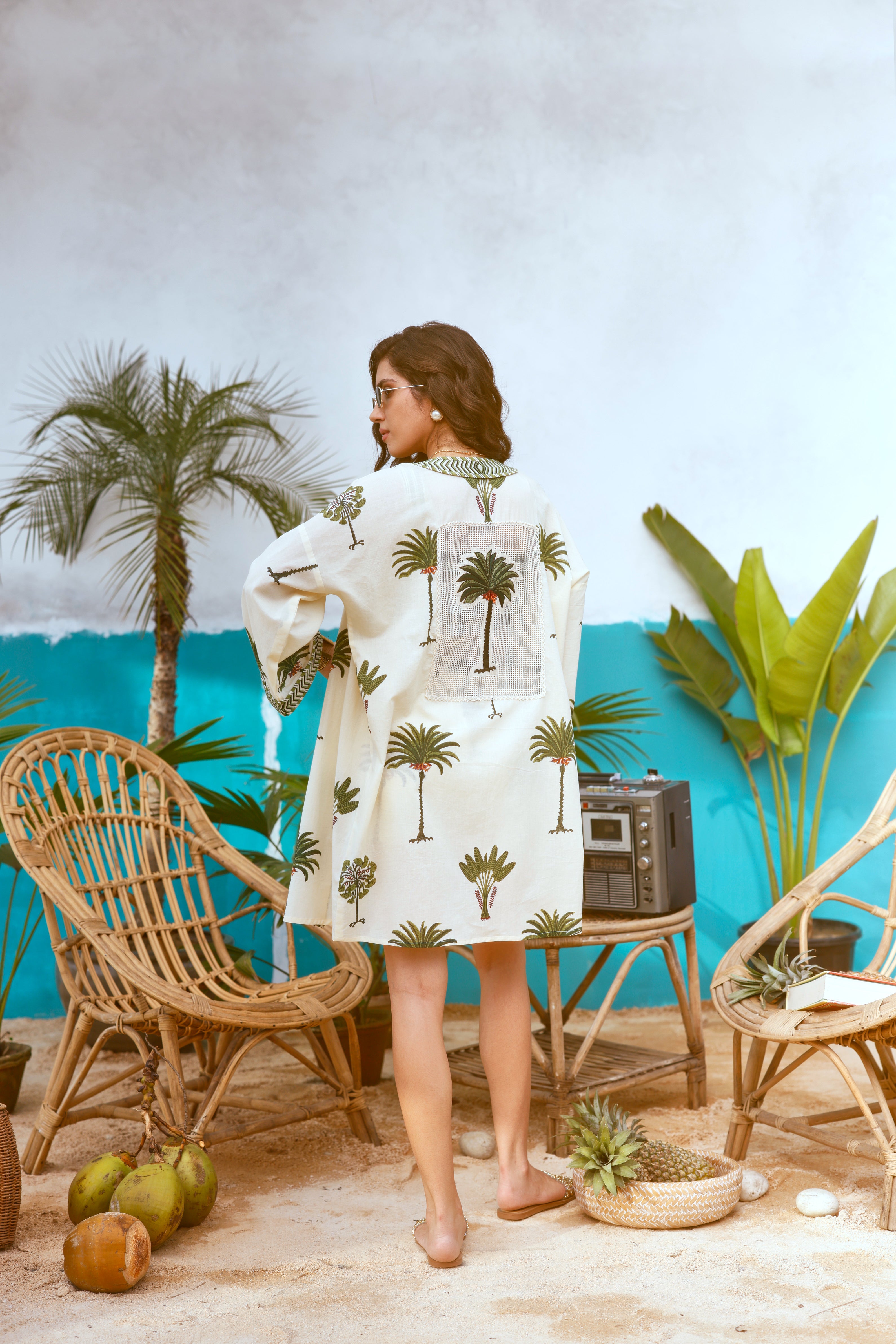 Green Palm Tree Cape – Tasha India