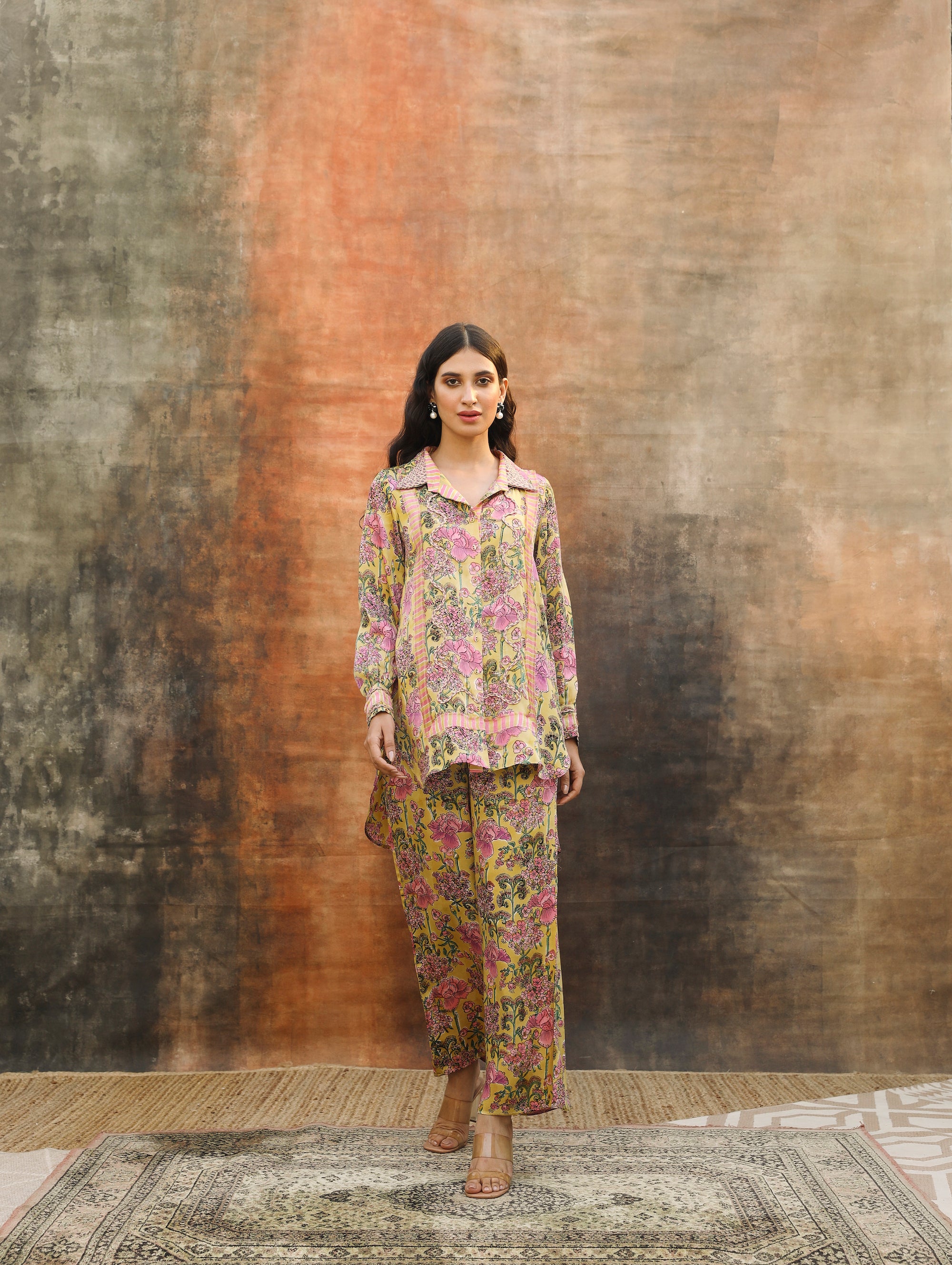 Manjari Shirt and Pant Co-ord Set- Set of 2 – Tasha India